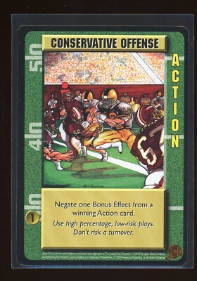 1995 Upper Deck Gridiron Fantasy Football Game Card CONSERVATIVE ...