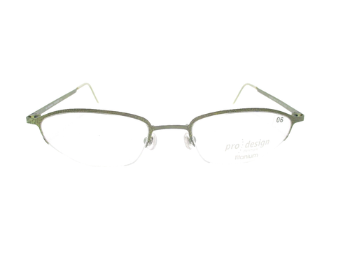 Prodesign TAO P.2101BS C.11 Titanium Eyeglasses Cat Eye Half-Rim Frame ...