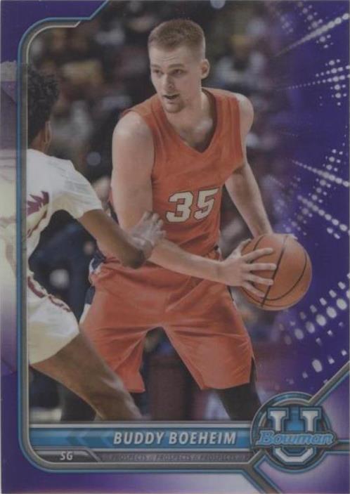 2021-22 Bowman University - Buddy Boeheim #100 Purple Refractor /299 ...