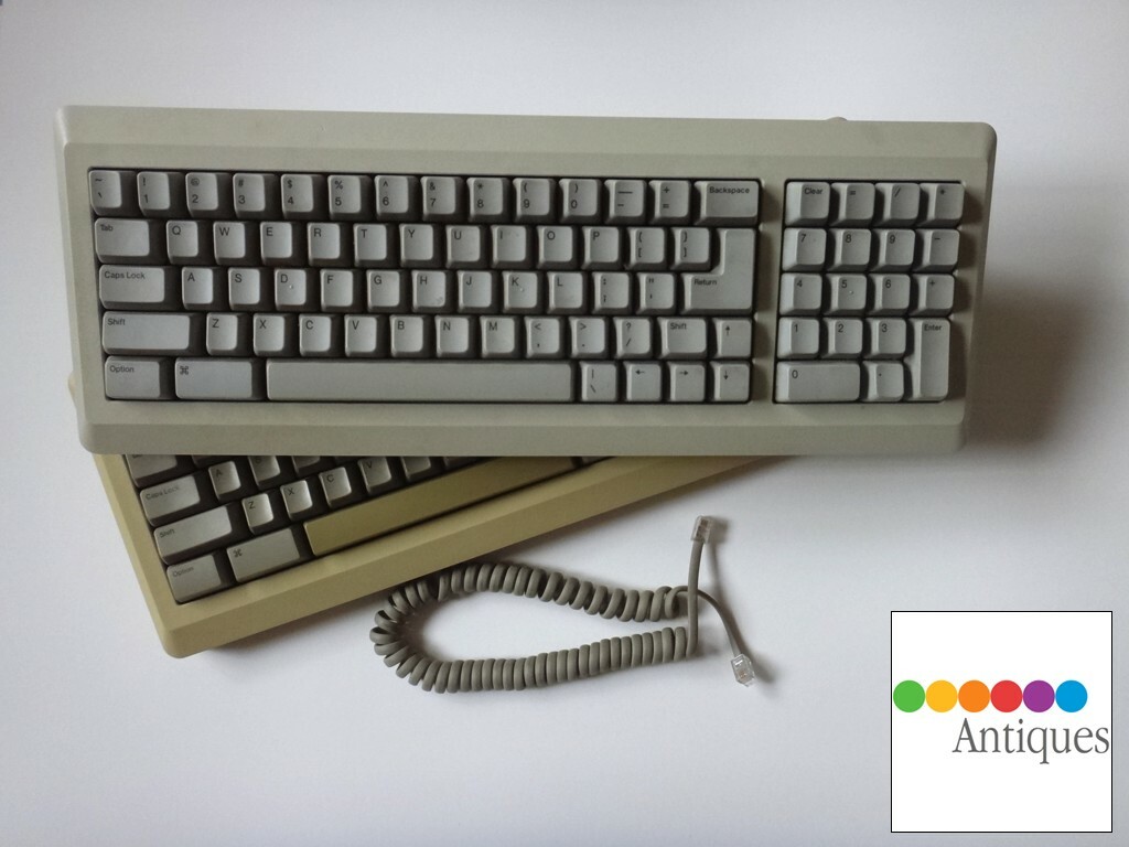 Apple Keyboard and Cable for Macintosh 128k 512k Mac Plus RARE Vintage ...