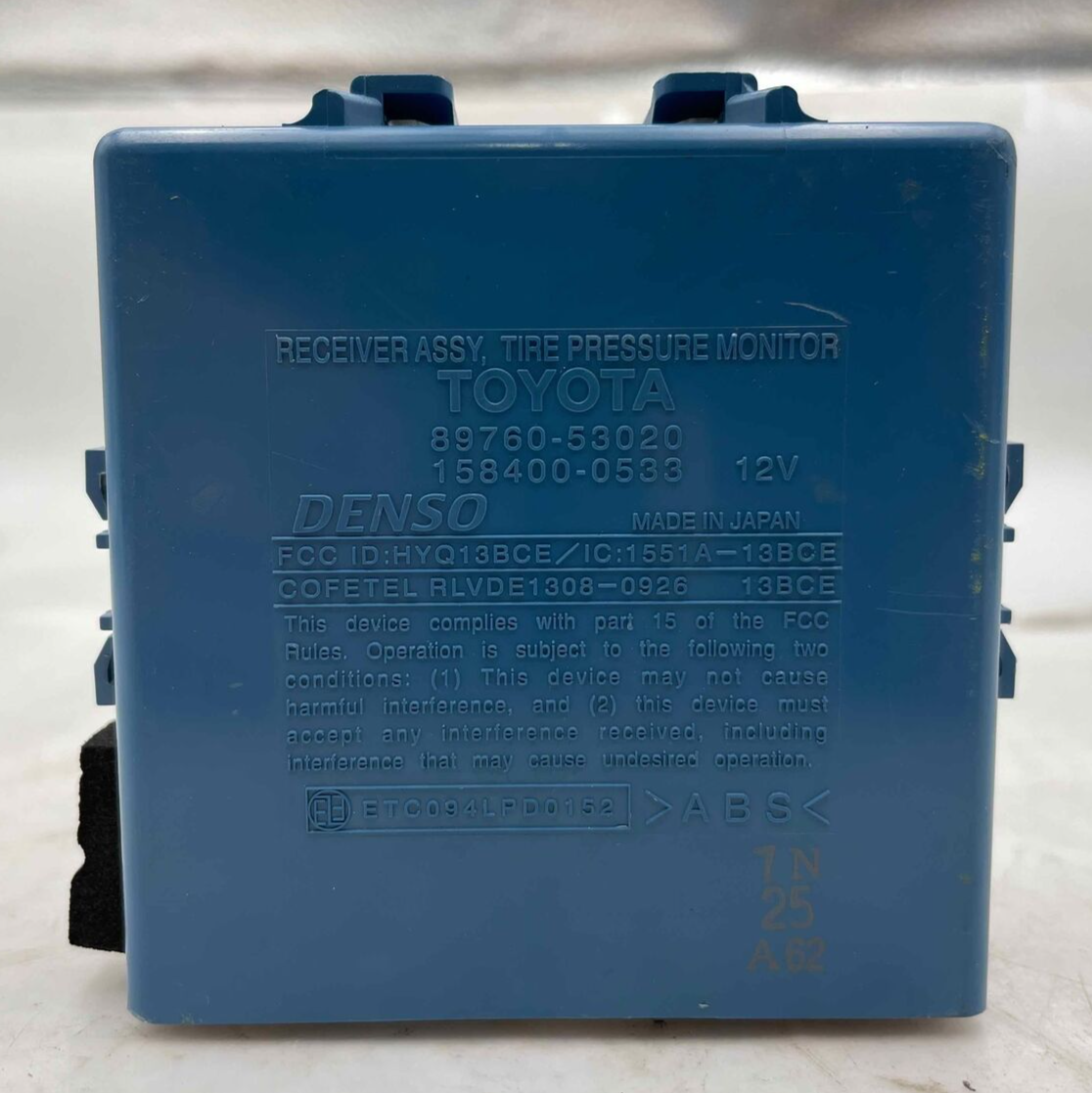 2011 LEXUS IS250 OEM TPMS TIRE PRESSURE MONITOR CONTROL MODULE 89760 ...