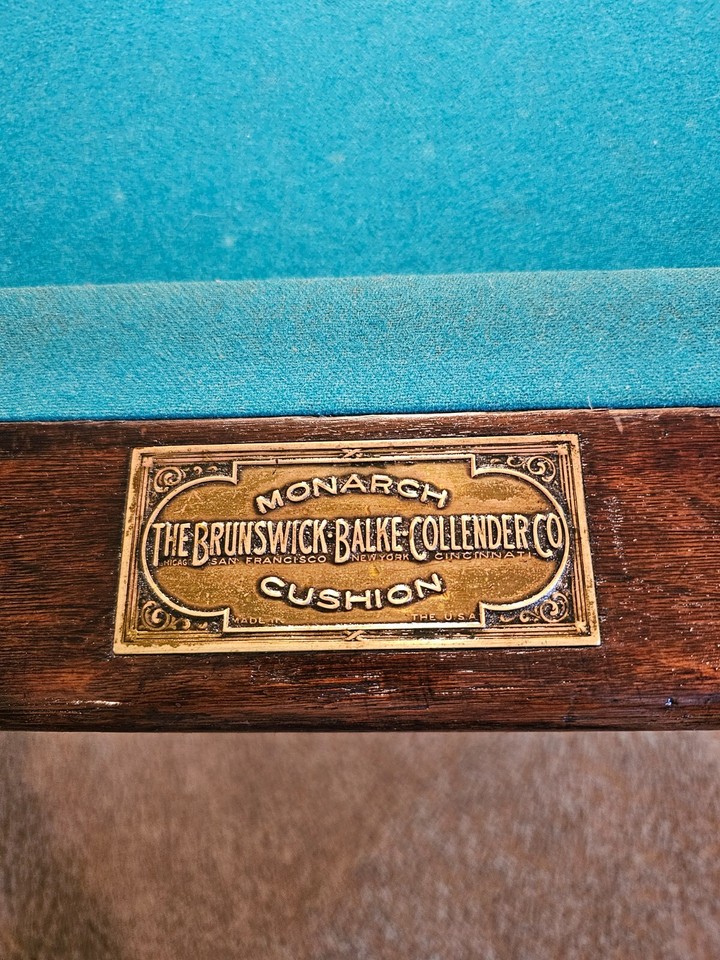 Brunswick Balke Collender Pool Table Circa early 1900s Tournament Size ...
