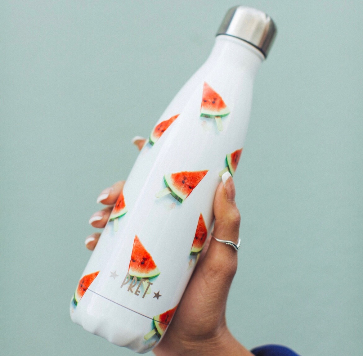 PRET Stainless Reusable 500ml Water Bottle Watermelon Design NWT | eBay
