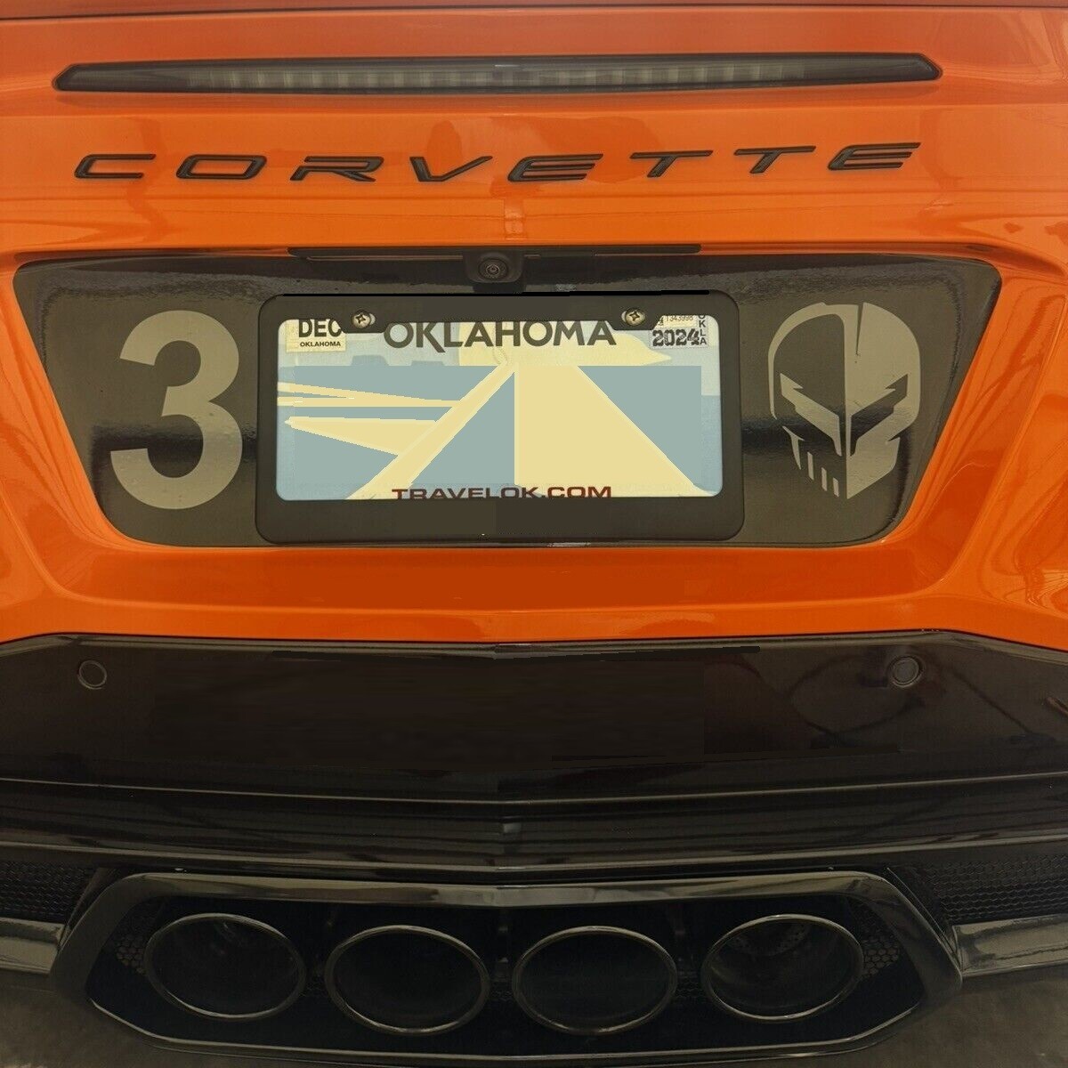2023-2026 C8 Corvette Z06 Carbon Flash C8R License Plate Filler #3 ...