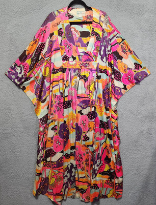 Miss Bierner Maxi Dress Vintage Muumuu Kafton Mrs. Roper 60's Colorful ...