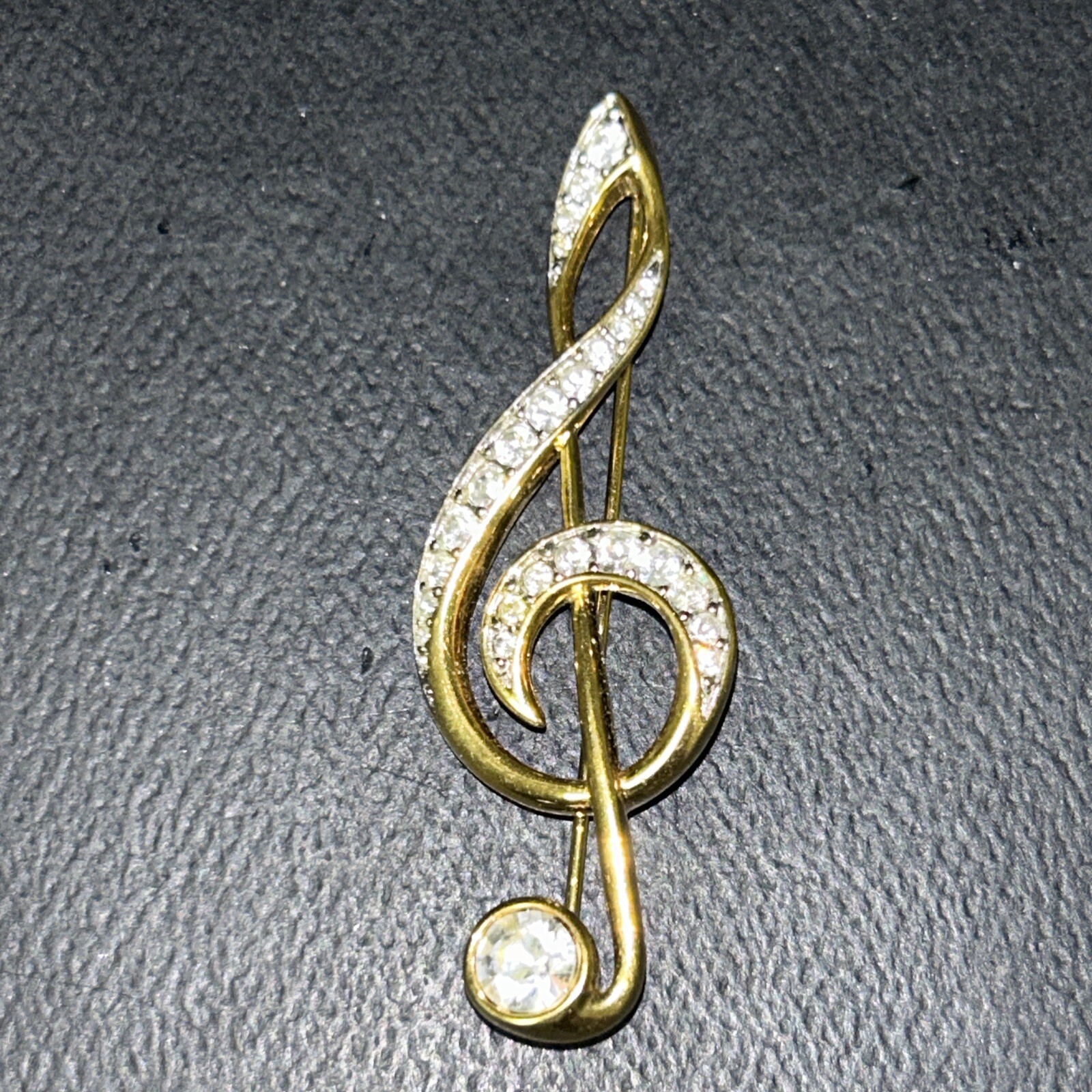 Stunning Vintage SWAN SWAROVSKI Crystal Musical Note Brooch | eBay