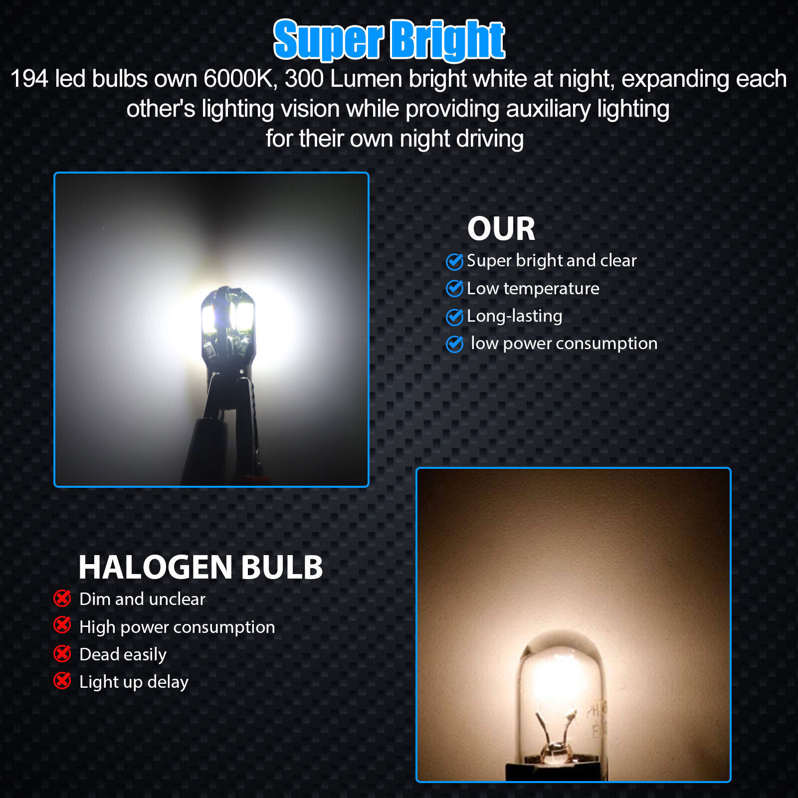 20X White Interior Dome Map License Light Bulb T10 2825 168 657 1250 ...