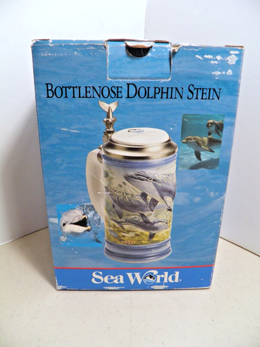 Budweiser 1992 Sea World Bottlenose Dolphin Limited Edition Stein CS187 ...