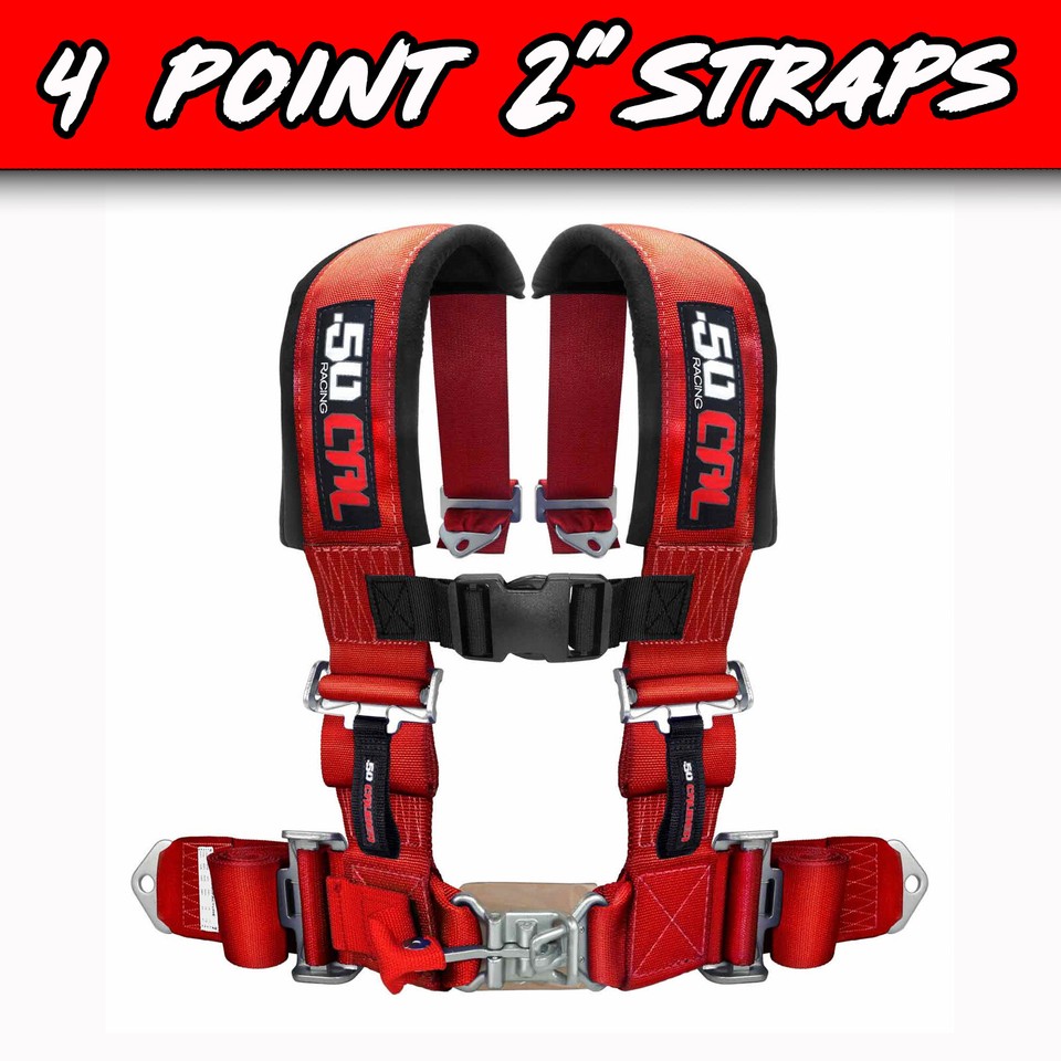 2" 4 Point Racing Harness Seat Belt Universal Fit, UTV, Sand Rail, 4x4 ...