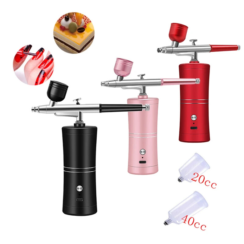 Cordless Airbrush Set Spray Pump Gen Pen Air Compressor Kit Portable ...