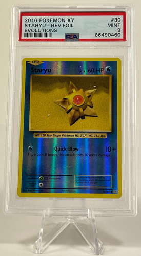 Pokemon Card 2016 XY Evolutions 30/108 STARYU Reverse Holo Foil PSA 9 ...