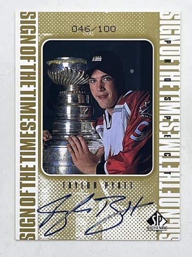 1998-99 SP Authentic - Sign of the Times Taylor Pyatt #TP Gold /100 (AU ...