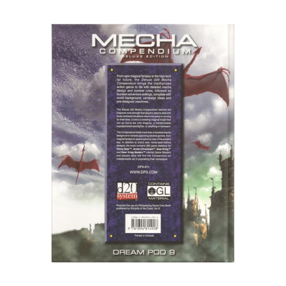 DP9 d20 RPG Mecha Compendium (Deluxe Ed) EX | eBay