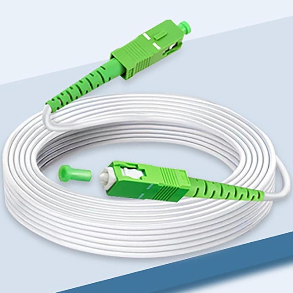SC/APC to SC/APC Fiber Optic Internet Cable, Armored Single Mode Patch ...