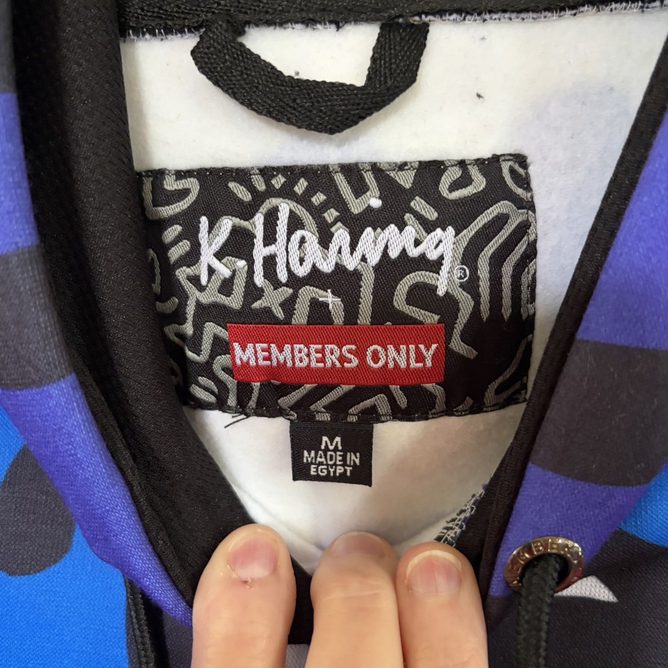NEW WITH TAGS Keith Haring X Members Only ALL OVER PRINT Hoodie Men’s ...