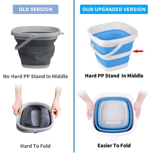 2 Pack Collapsible Buckets 5L 1.3Gallon Small Cleaning Bucket for ...