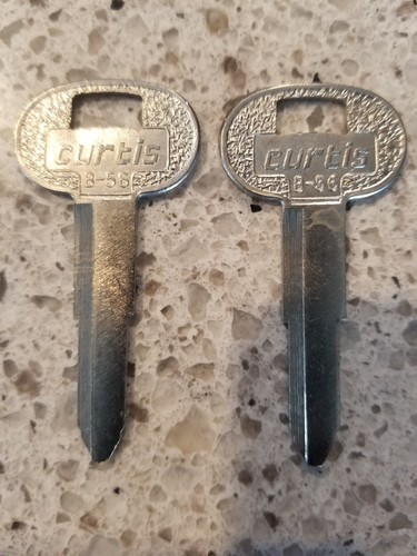 GM BLANK KEY B-56 PAIR UNCUT CURTIS KEY - Picture 1 of 1