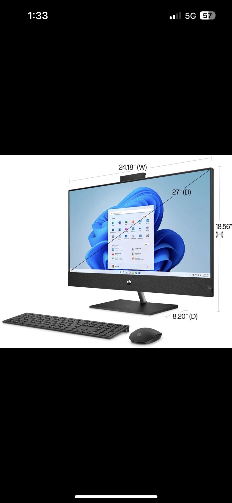 hp pavilion 27” Full HD touch Screen All In One, Intel Core I7 | eBay