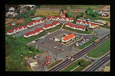 Delaware DE postcard New Castle, Quality Inn Dutch Village aerial ...