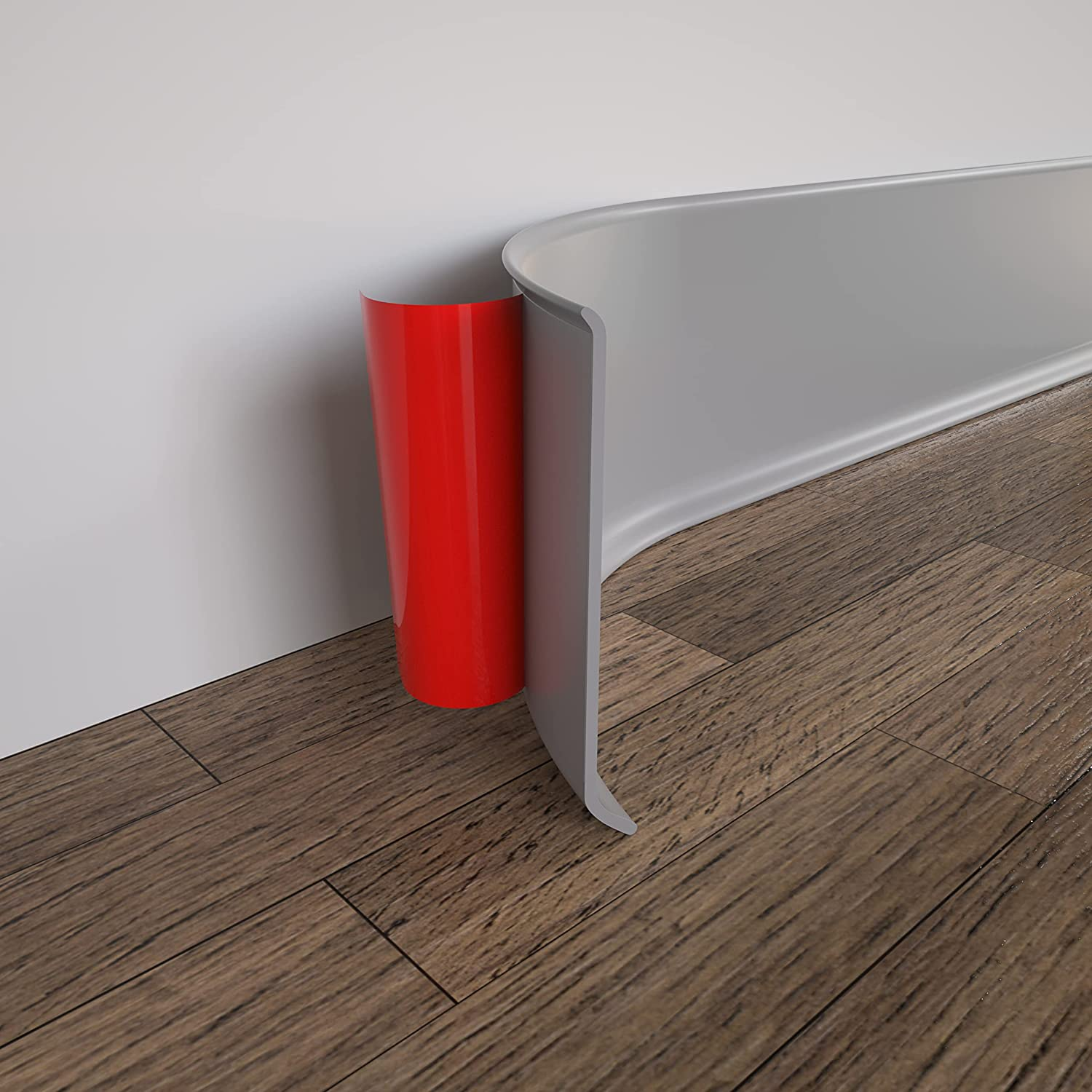 Vinyl Wall Base Baseboard Molding Trim 4" Flexible Self Adhesive Rubber ...