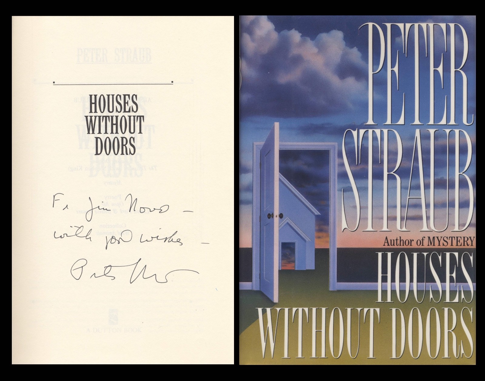 PETER STRAUB Autographed Signed Book HOUSES WITHOUT DOORS Hardcover 1st ...
