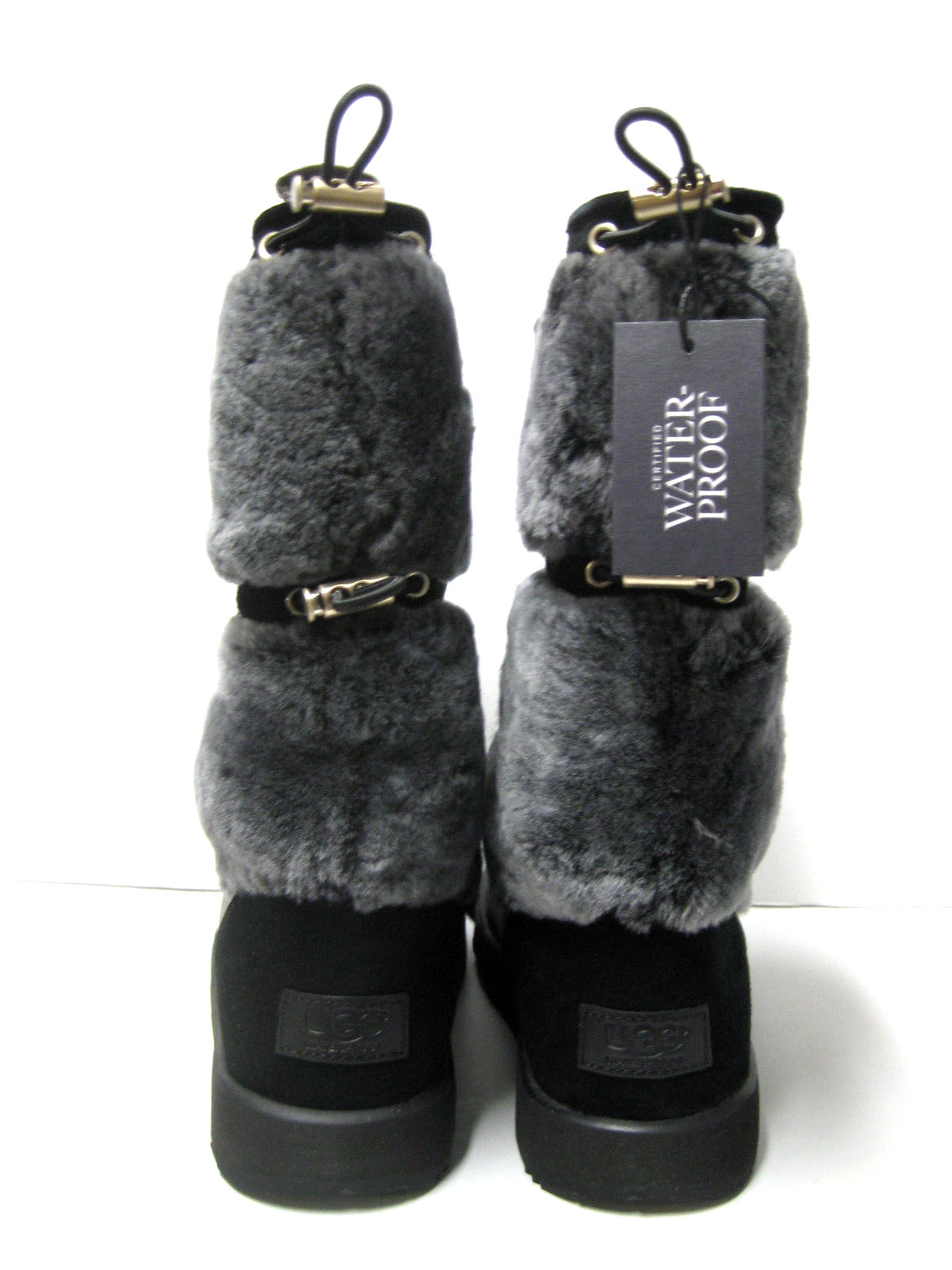 UGG REYKIR WOMEN BOOTS WATERPROOF LEATHER BLACK US 6 /UK 4.5 /EU 37 /JP ...