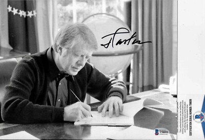 PRESIDENT JIMMY CARTER SIGNED 8x10 PHOTO AUTOGRAPH BECKETT COA BAS ...