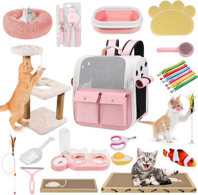 Kitten Starter Supplies Starter Kit, 20 Pcs of Cat Essentials and Stuff ...