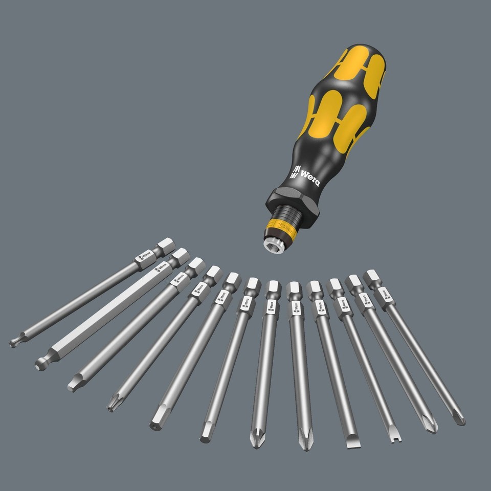 Wera 051043 Kraftform Kompakt 60 ESD Anti-Static Screwdriver Bit Set ...