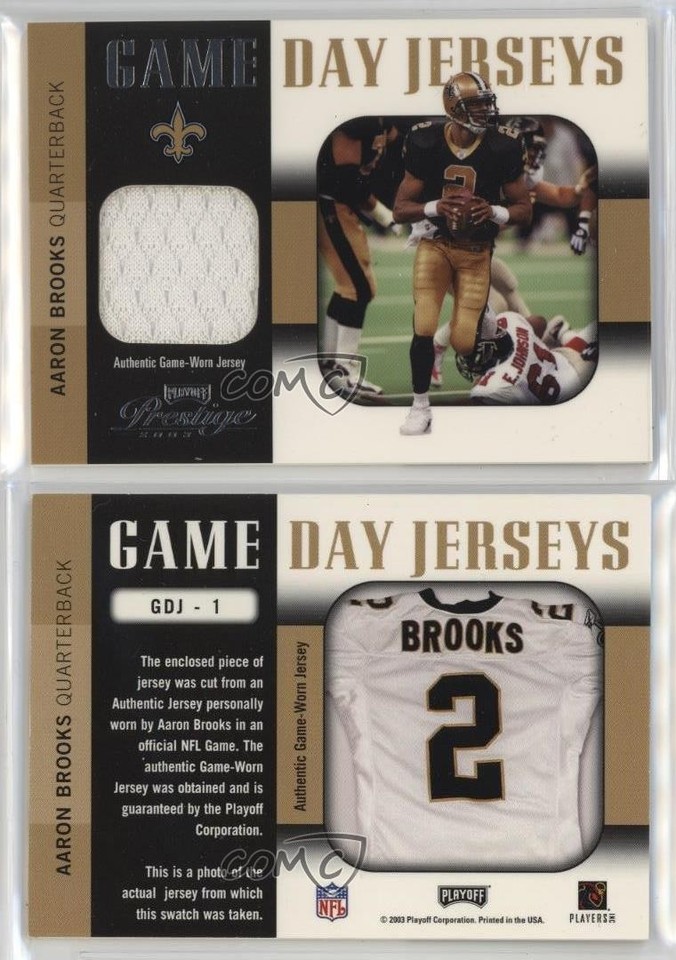 2003 Playoff Prestige Game Day Jerseys Aaron Brooks #GDJ-1 1w9 | eBay UK