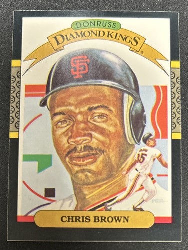 1987 Donruss Diamond Kings Chris Brown Baseball Card #11 Giants 3B VG O ...