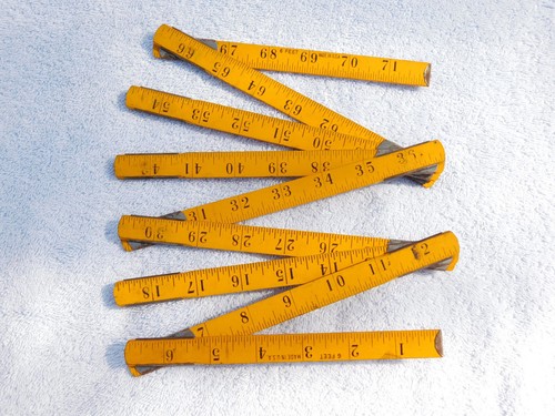 Vintage 72" MADE IN U.S.A. Carpenters Zig Zag Style Folding Rule | eBay