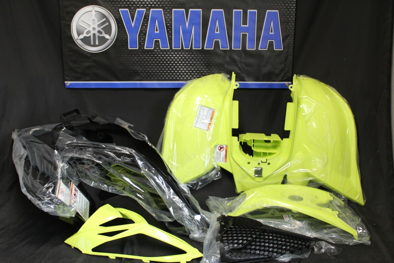 06-25 YAMAHA Raptor 700 Plastics fenders ELECTRIC GREEN MIDNIGHT BLUE ...