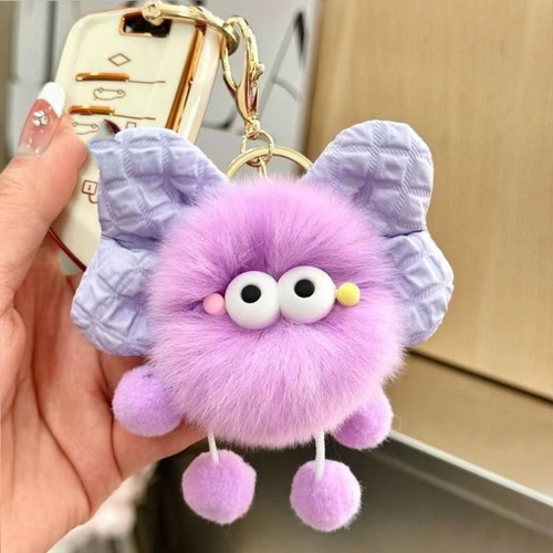 Soft Plush Keychain Exquisite Car Key Chains Cartoon Cute Keyring Gift ...