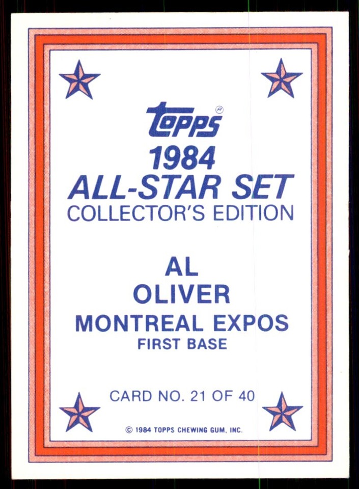 1984 Topps Al Oliver Baseball Cards #21 | eBay