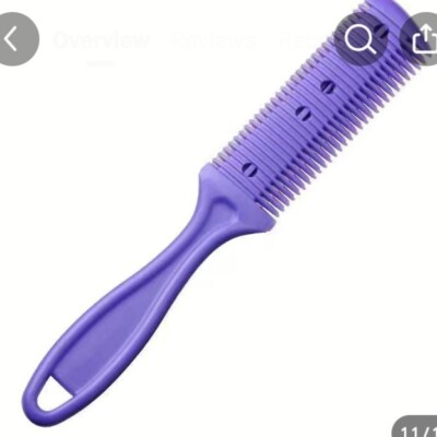 2 Purple Double Sided Haircutting Hair Thinning Razor combs | eBay