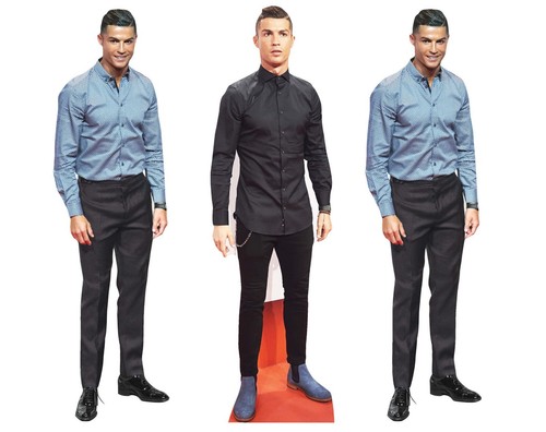 Ronaldo Footballer Table Top Cardboard Cutouts Party Pack of 3 Desk ...