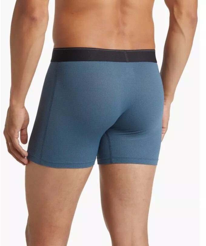 SAXX Men's QUEST Quick Dry Mesh Men's Boxer Brief, Blue Polka-Dot, XL ...