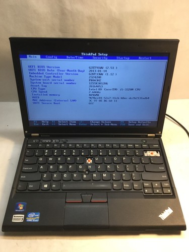 Lenovo ThinkPad X230 12" Laptop Intel Core i5-3320M- BIOS LOCK/MISSING ...