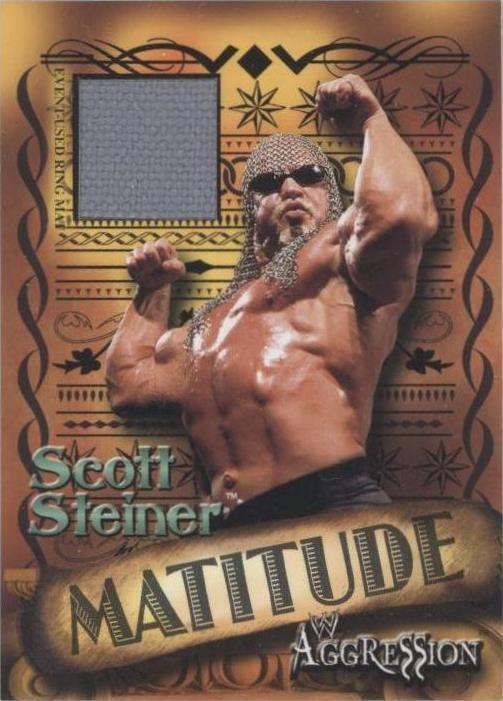 2003 Fleer WWE Aggression - Matitude Scott Steiner #M-SS Mat Relic (MEM ...