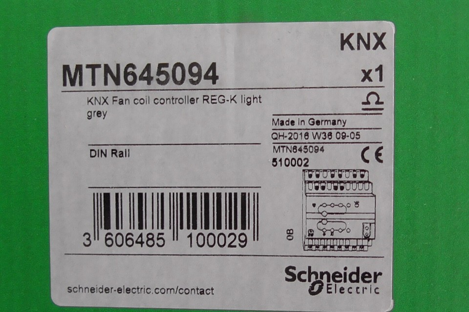 Schneider KNX MTN645094 FAN COIL CONTROLLER ACTUATOR REG-K LIGHT | eBay