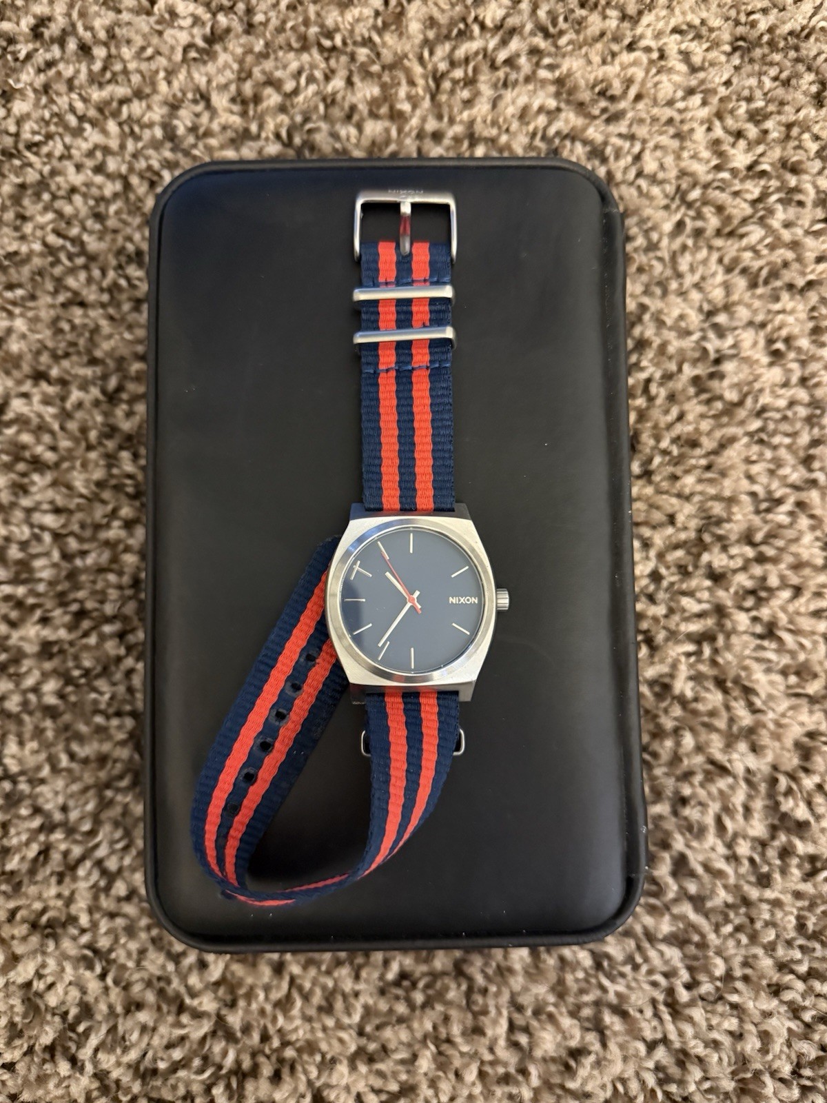 Nixon Blue and Red Watch Men's | eBay