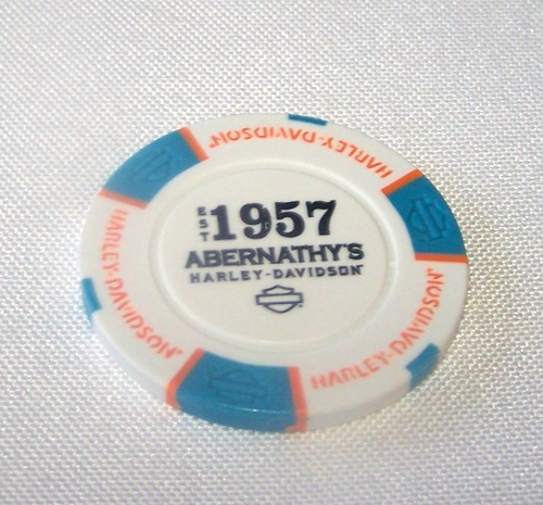 ABERNATHY'S HD - TENNESSEE (WHITE) Harley Davidson Poker Chip (EST ...