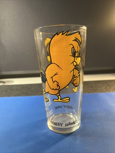 Henery Hawk 1973 Looney Tunes Brockway Pepsi Glass Black Writing | eBay