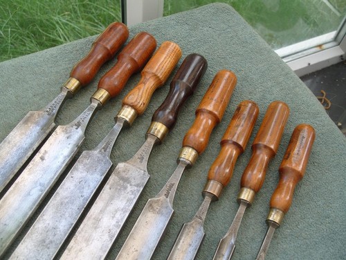 Lovely set of 8 Pattern maker's Paring gouges. | eBay
