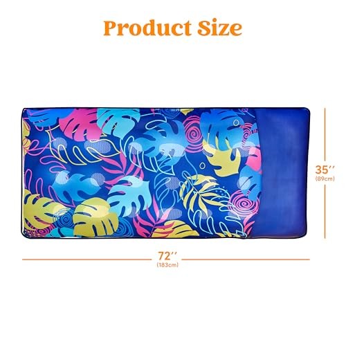 Inflatable Pool Floats Raft - XL Fabric Covered Pool Mat Lounger ...