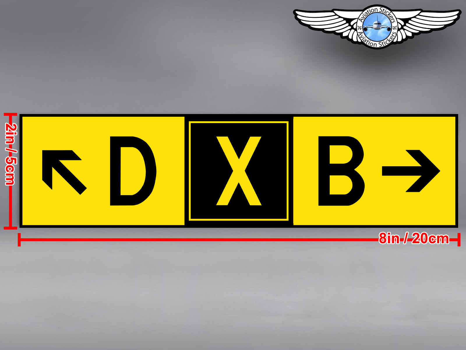 2x DXB DUBAI AIRPORT TAXIWAY SIGN DECAL STICKER | eBay