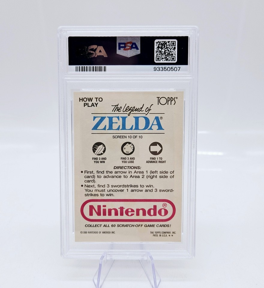 1989 Topps Nintendo Legend of Zelda Scratch Off Screen 10 #10 PSA 9 | eBay
