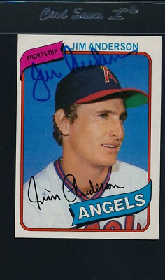 1980 Topps #183 Jim Anderson Angels Signed Auto *9995 | eBay