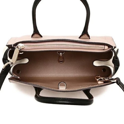 Kate Spade Knott Medium Satchel Beige Colorblock Pebbled Leather K4382 ...